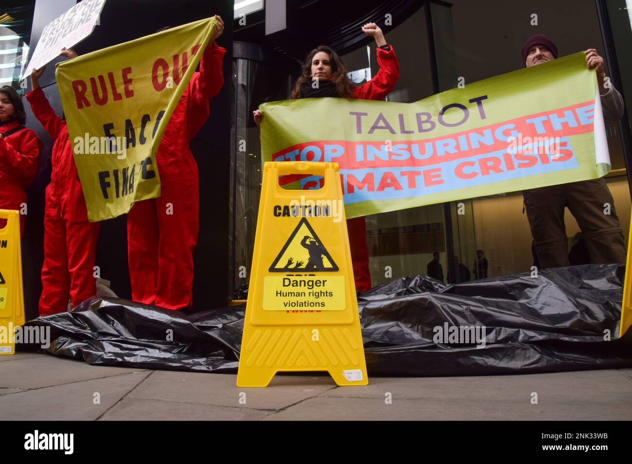London, England, UK. 23rd Feb, 2023. Protesters outside Talbot ...