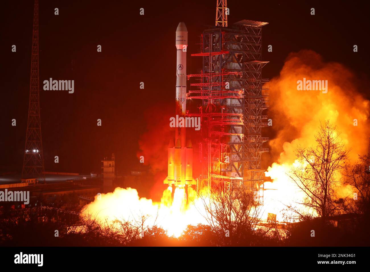 Xichang. 23rd Feb, 2023. A Long March-3B carrier rocket carrying the ...