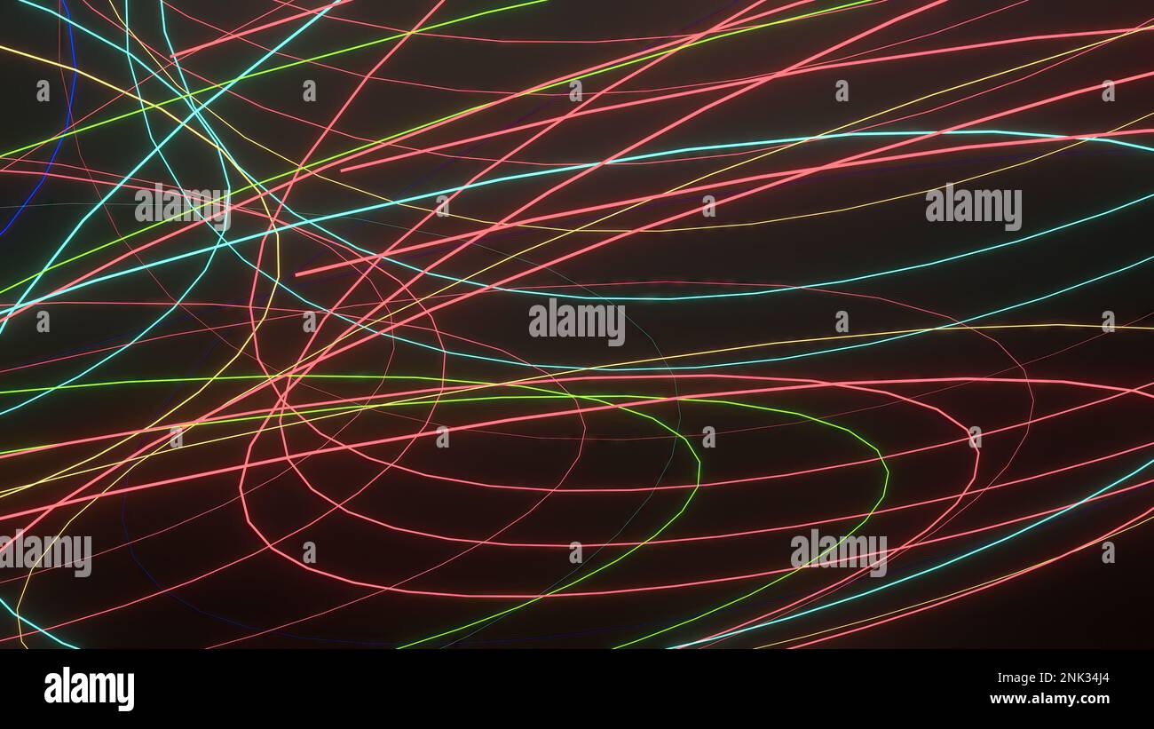 Rainbow -colored luminous line -emitting line abstract, dramatic ...