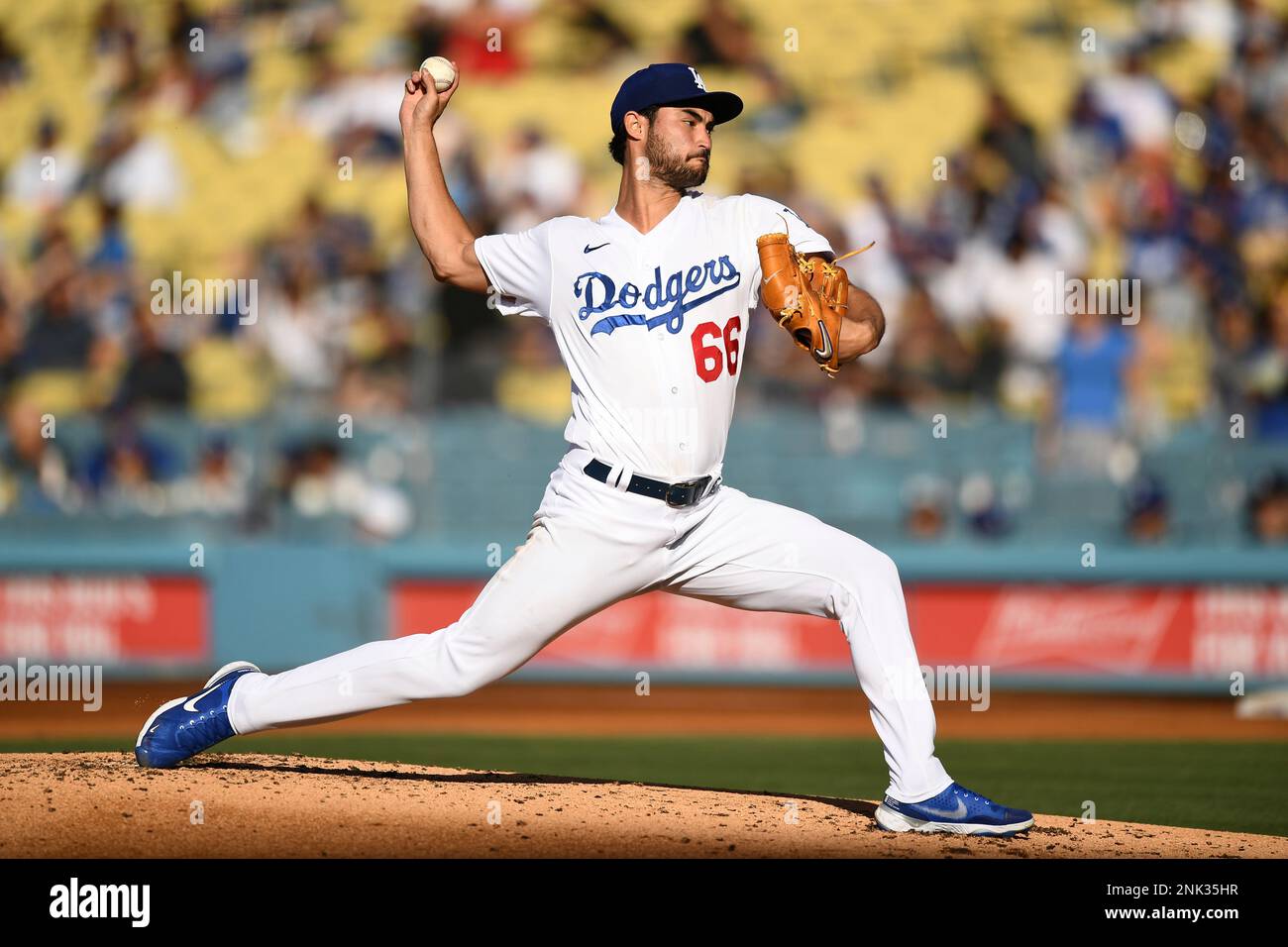 LOS ANGELES, CA - JUNE 01: Los Angeles Dodgers pitcher Mitch White (66 ...