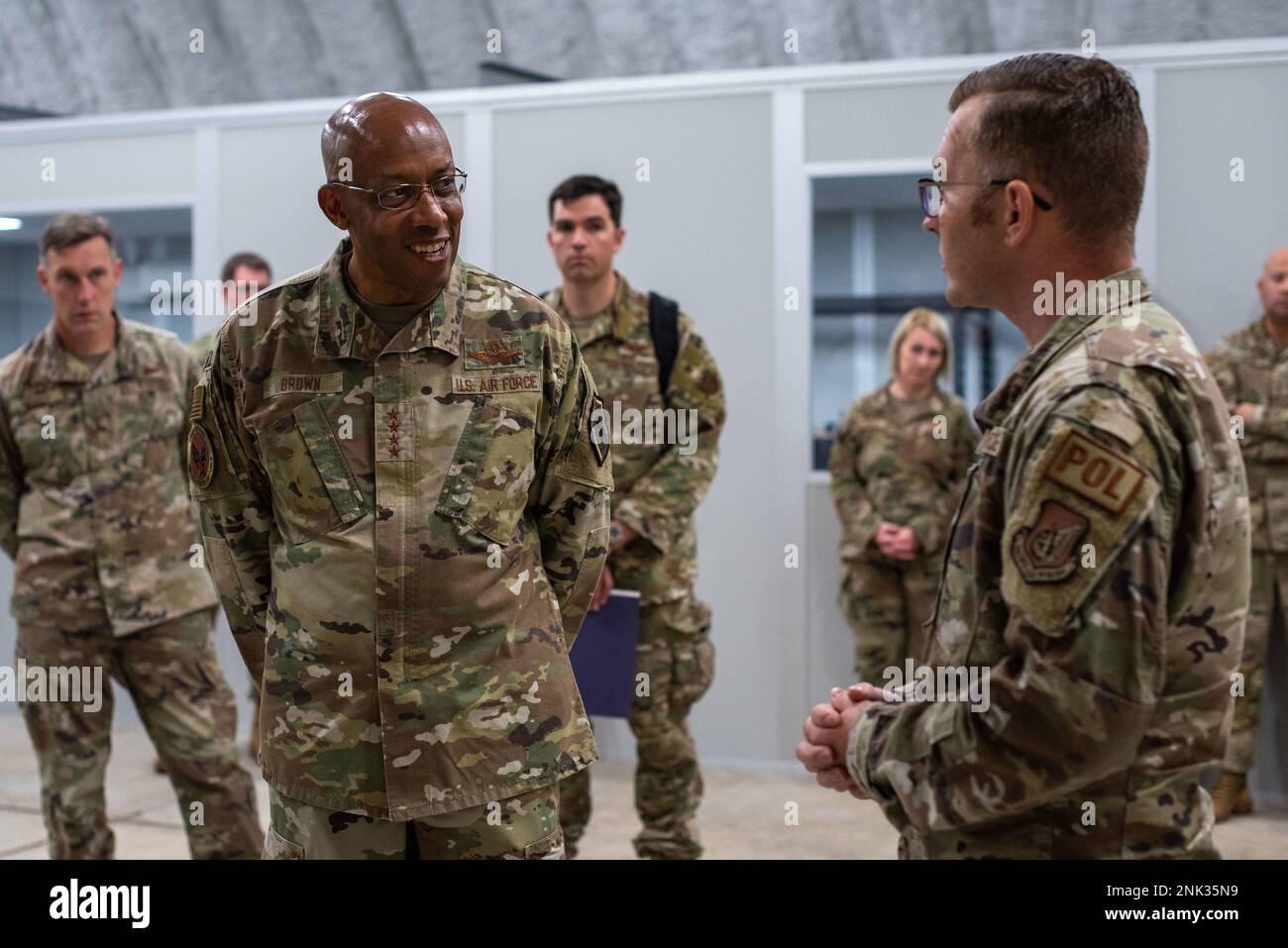 U.S. Air Force Master Sgt. Jason Yunker, right, 18th Logistics ...