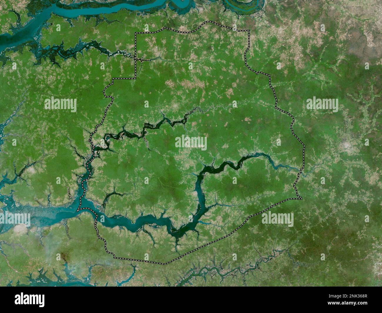 Sedhiou, region of Senegal. High resolution satellite map Stock Photo - Alamy