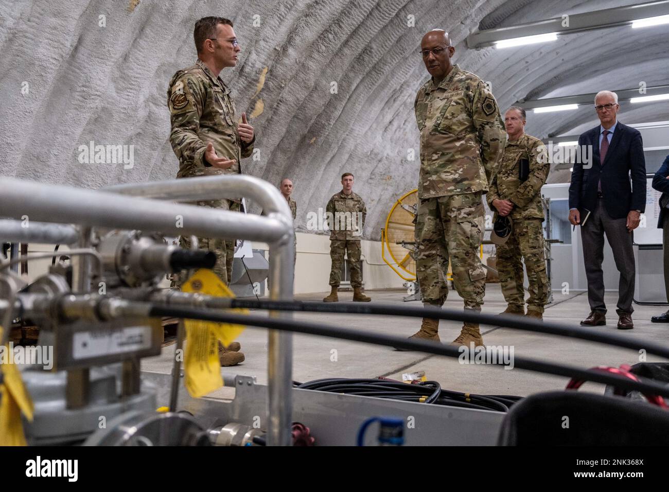 U.S. Air Force Master Sgt. Jason Yunker, left, 18th Logistics Readiness ...