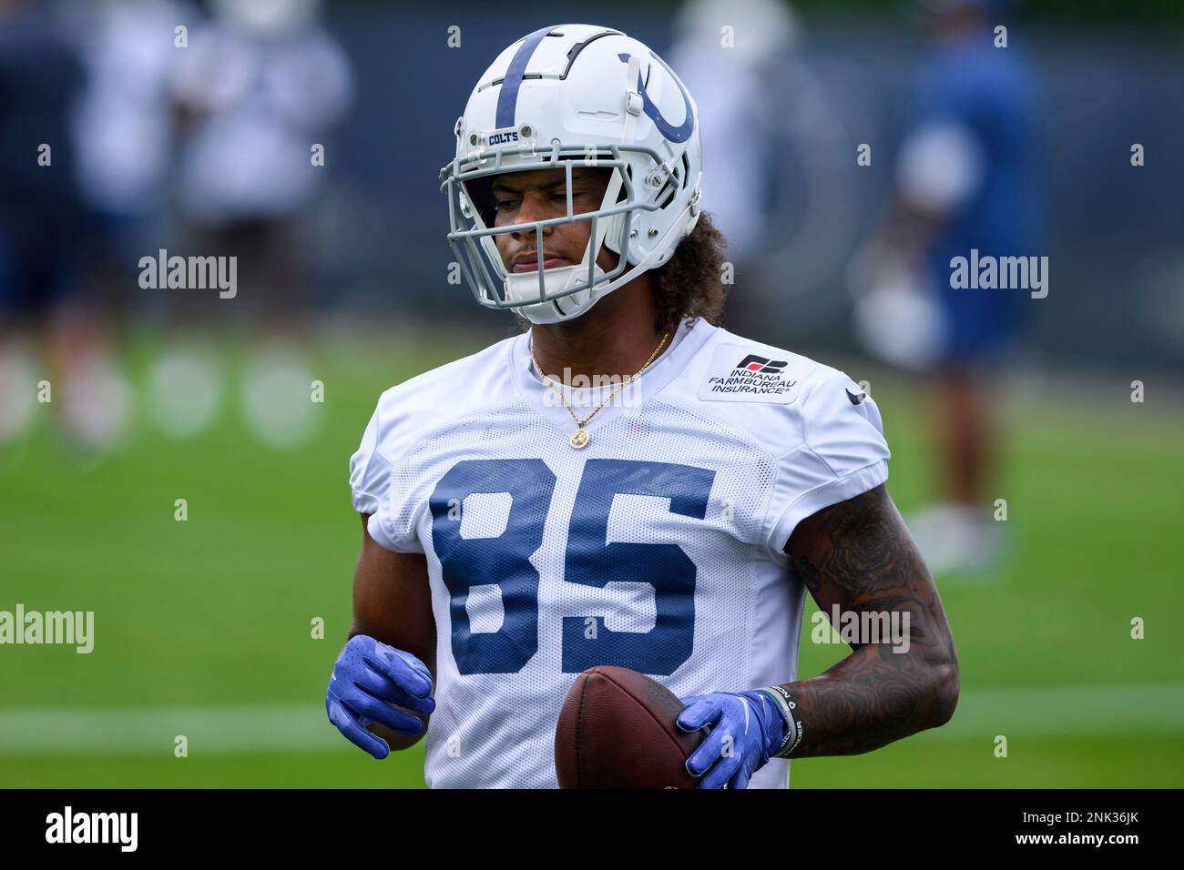 INDIANAPOLIS, IN - JUNE 01: Indianapolis Colts tight end Drew Ogletree ...