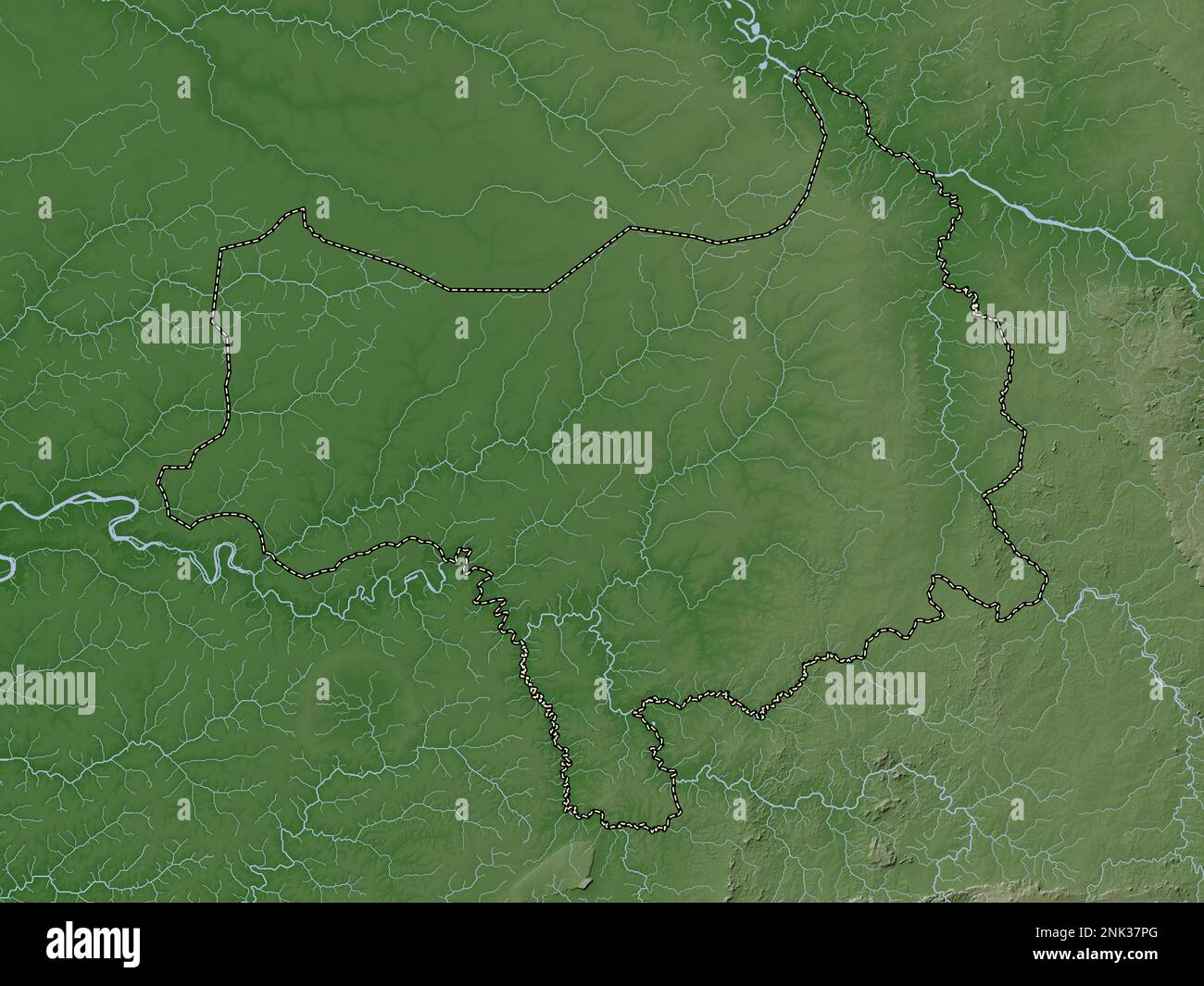 Tambacounda, region of Senegal. Elevation map colored in wiki style ...