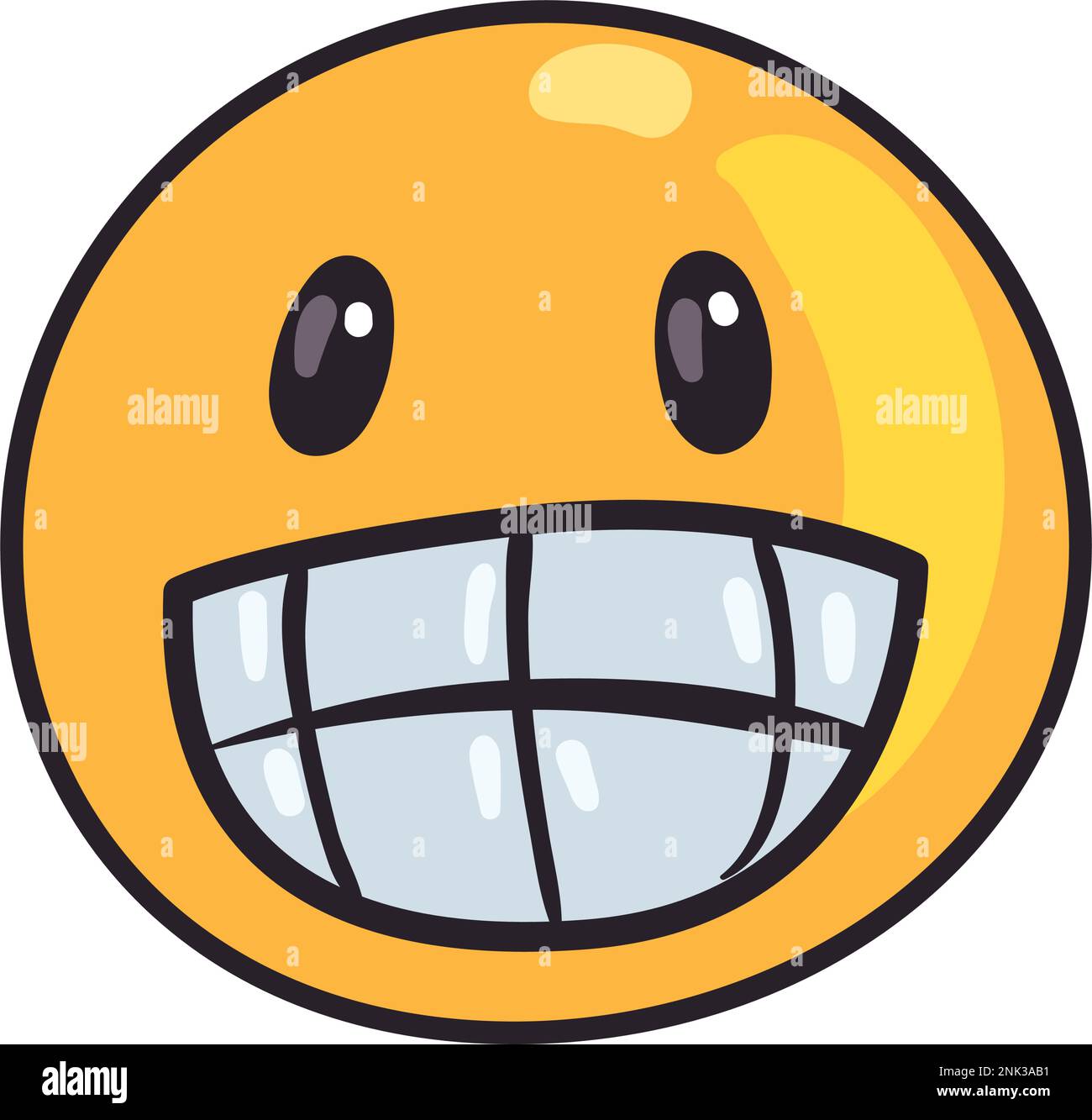 flat happy emoji Stock Vector Image & Art - Alamy