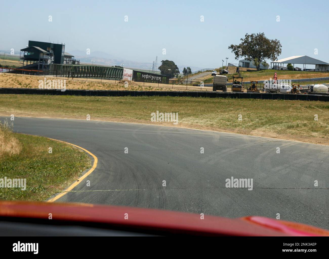 The view of Turn 6, the Sonoma Raceway's signature downhill corner ...