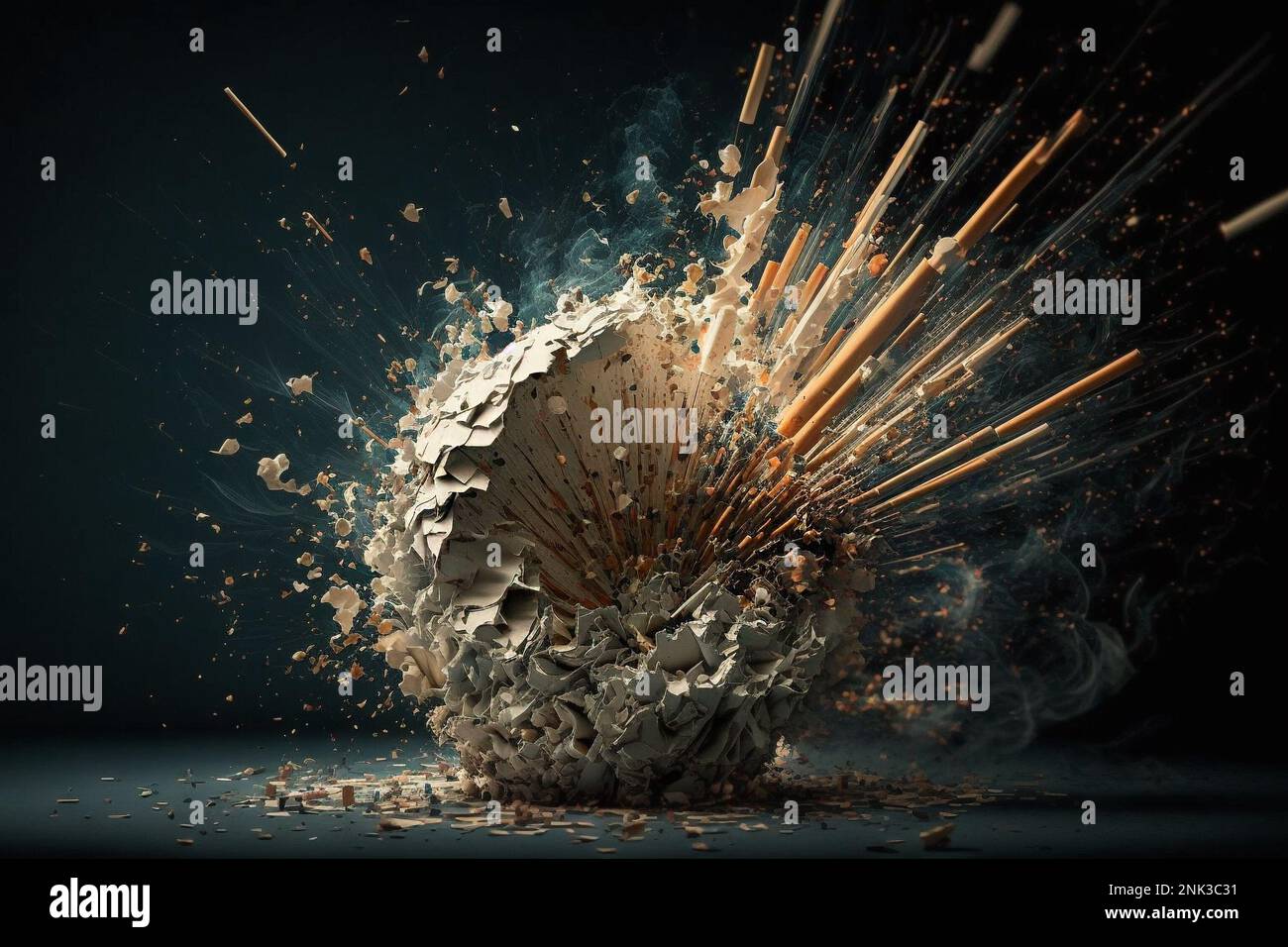 ice cream scoop explosion. illustration Generative AI Stock Photo - Alamy