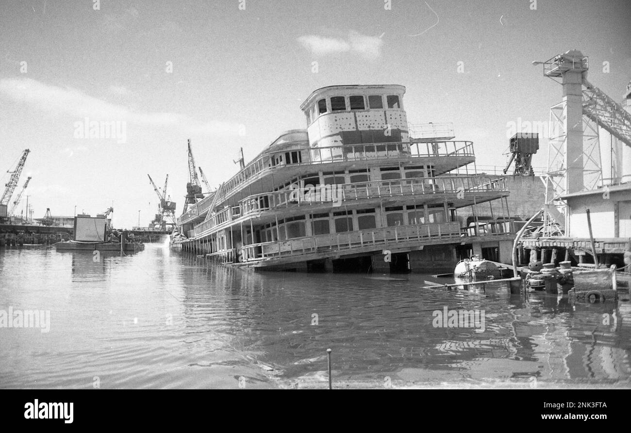 Robert Taylor would refloat the Delta King with plans of reviving the old steamer, June 2, 1982 ...