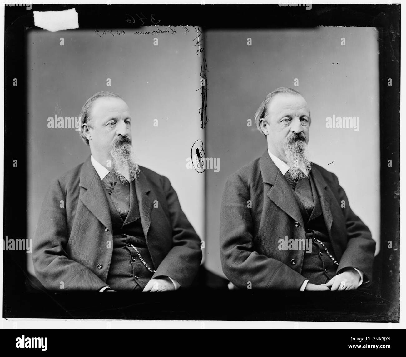 Portrait of H.R. Linderman, a notable figure in the political and ...