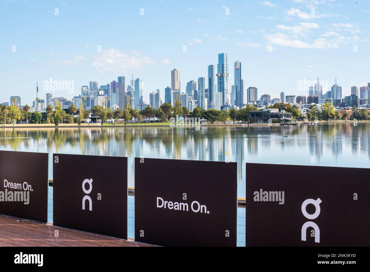 Melbourne, Australia. 22nd Feb, 2023. On running signage at the ...