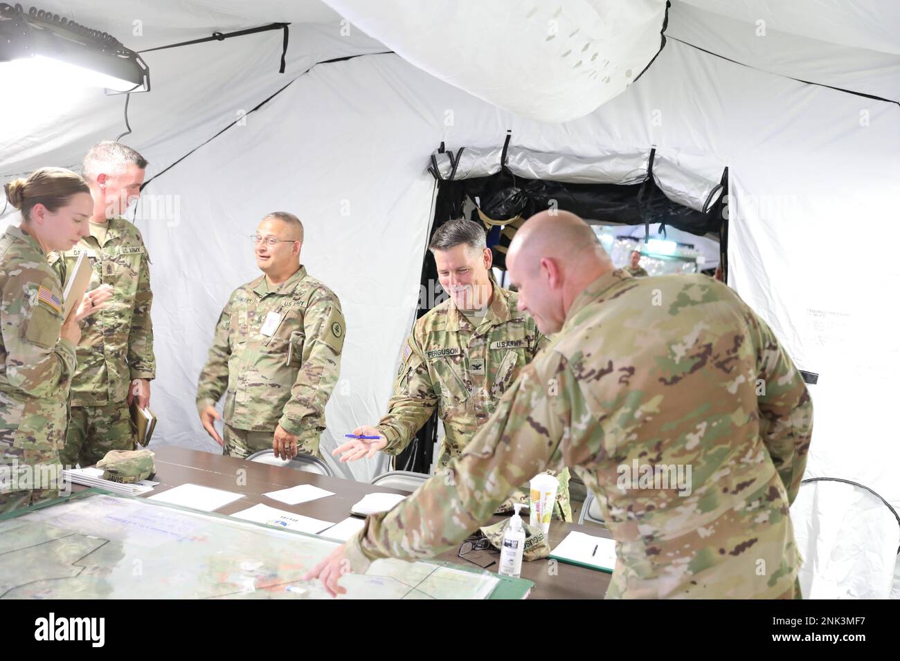 Col. Richard Ferguson, 29th Combat Aviation Brigade commander, left ...