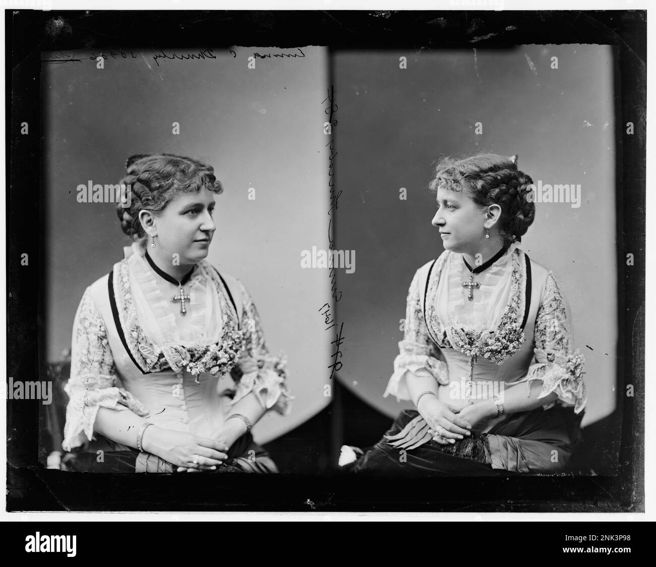 Portrait of Emma Thursby, a renowned 19th-century singer. Known for her ...