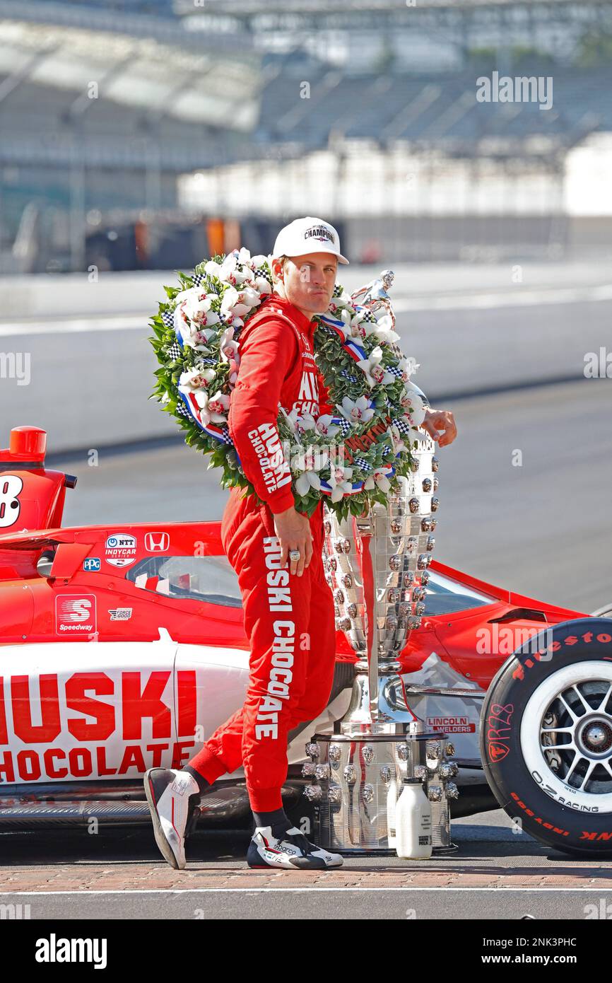 INDIANAPOLIS, IN - MAY 30: Marcus Ericsson poses for a photo with the ...