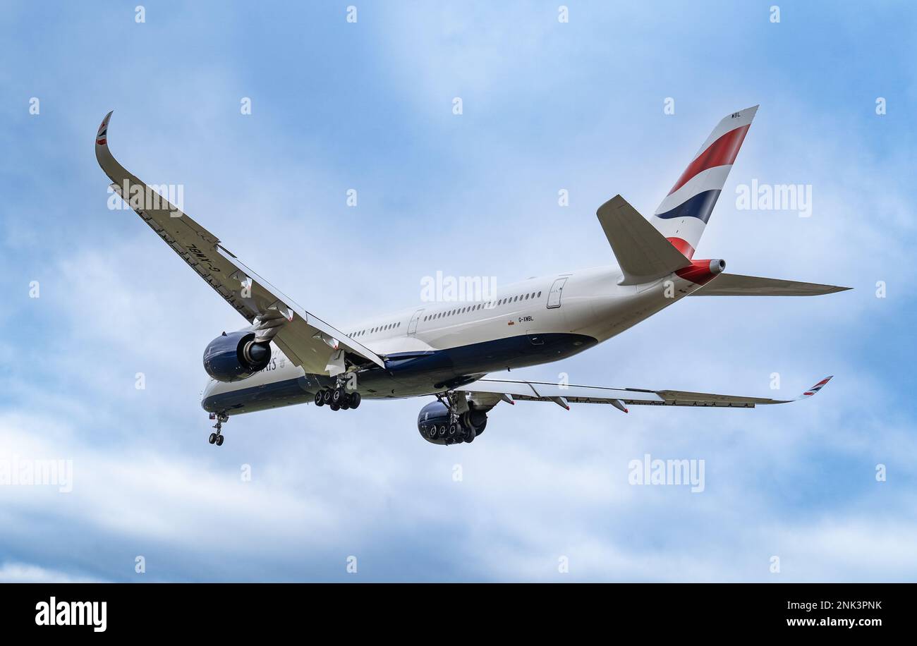 Heathrow Airport, London - February 20th 2023: British Airways Aircraft Landing Heathrow Airport ...