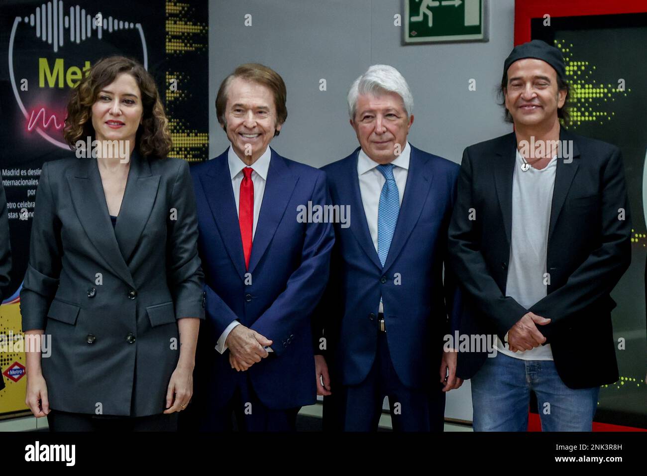 (L-R) The president of the Community of Madrid, Isabel Díaz Ayuso; the ...