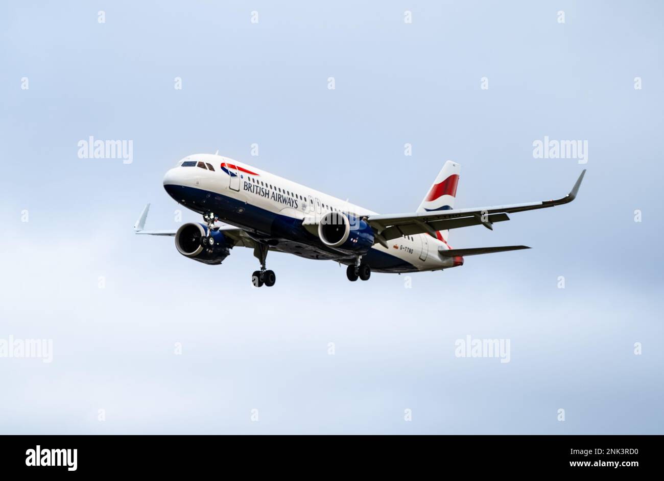 Heathrow Airport, London - February 20th 2023: British Airways Aircraft Landing Heathrow Airport ...