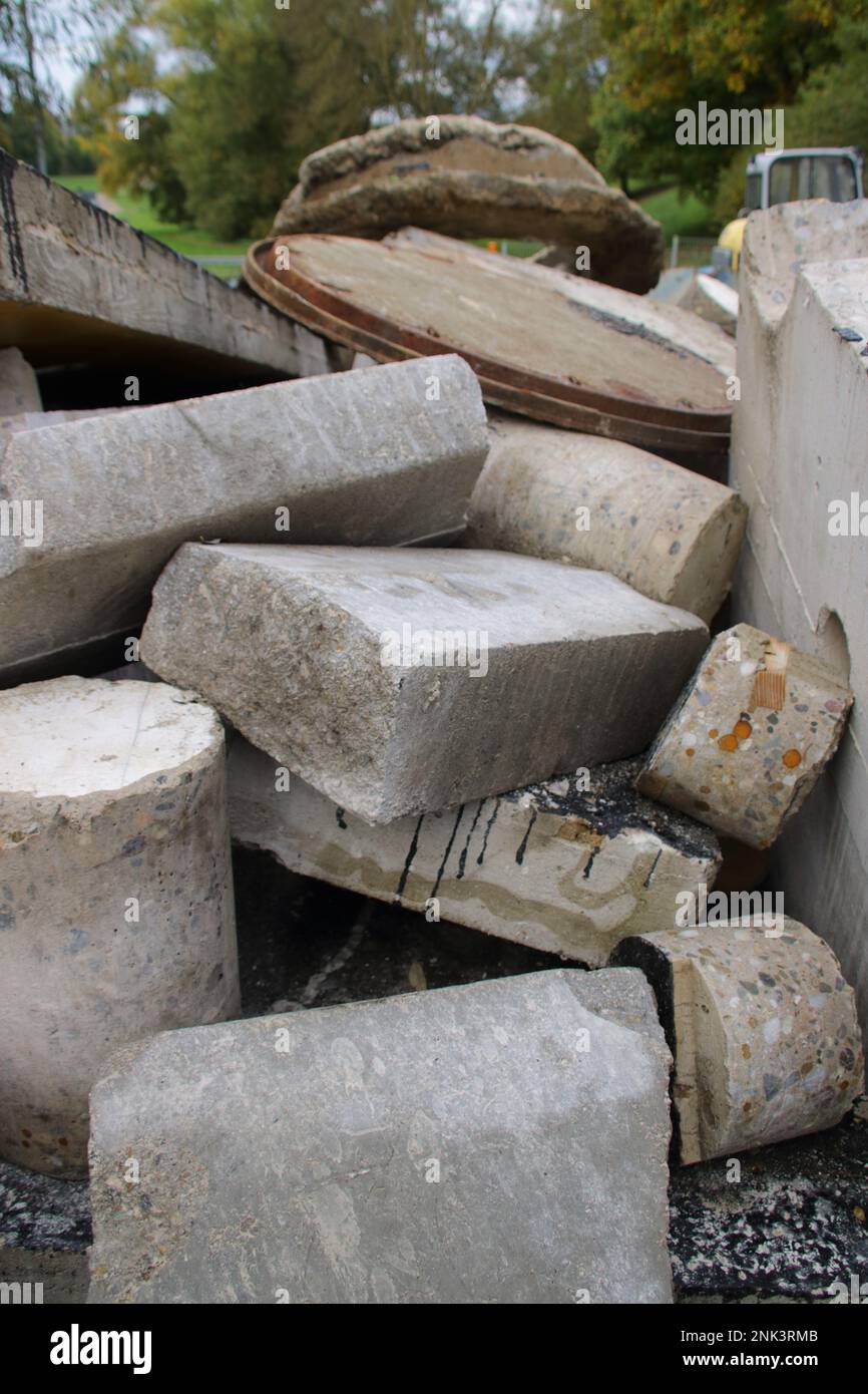 Concrete is stored in a container for transport Stock Photo - Alamy