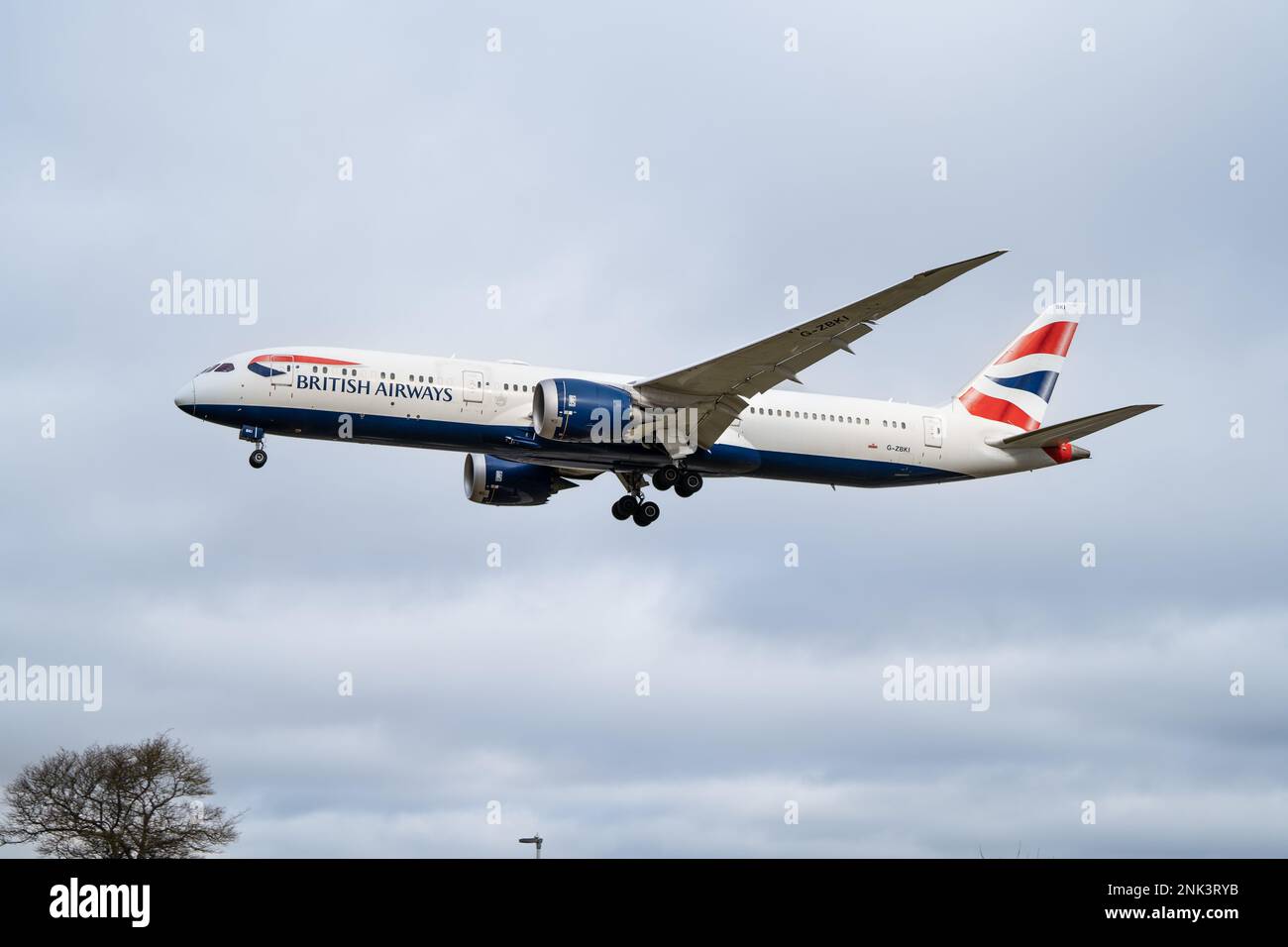 Heathrow Airport, London - February 20th 2023: British Airways Aircraft Landing Heathrow Airport ...