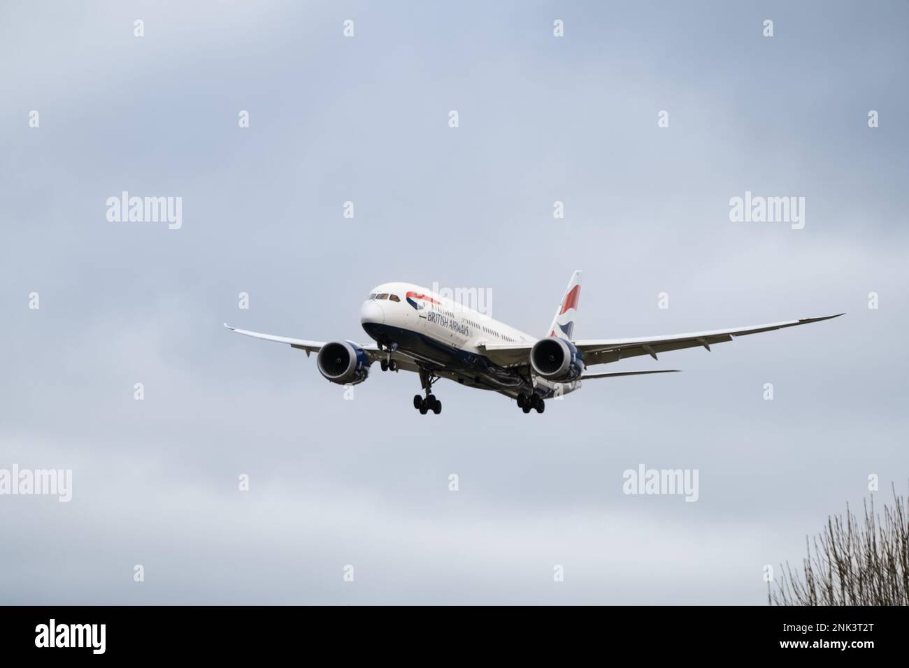 Heathrow Airport, London - February 20th 2023: British Airways Aircraft Landing Heathrow Airport ...