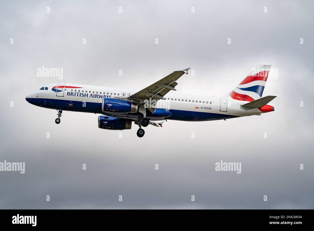 Heathrow Airport, London - February 20th 2023: British Airways Aircraft Landing Heathrow Airport ...