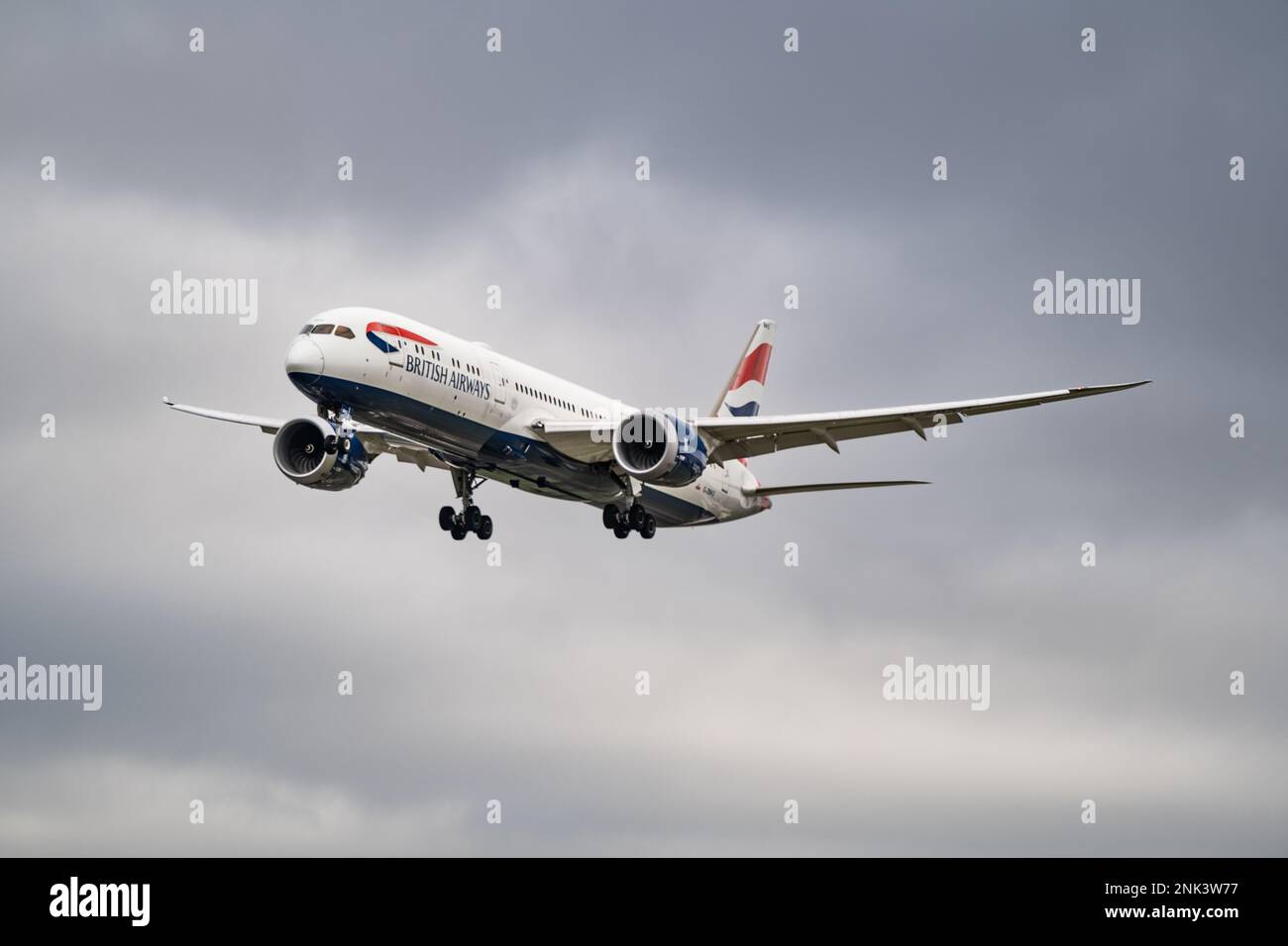 Heathrow Airport, London - February 20th 2023: British Airways Aircraft Landing Heathrow Airport ...