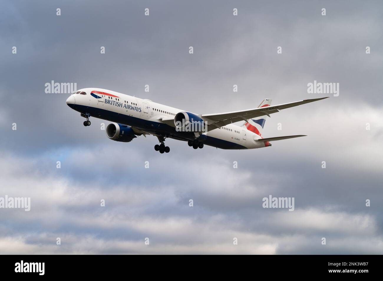Heathrow Airport, London - February 20th 2023: British Airways Aircraft Landing Heathrow Airport ...