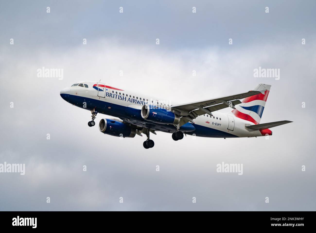 Heathrow Airport, London - February 20th 2023: British Airways Aircraft Landing Heathrow Airport ...