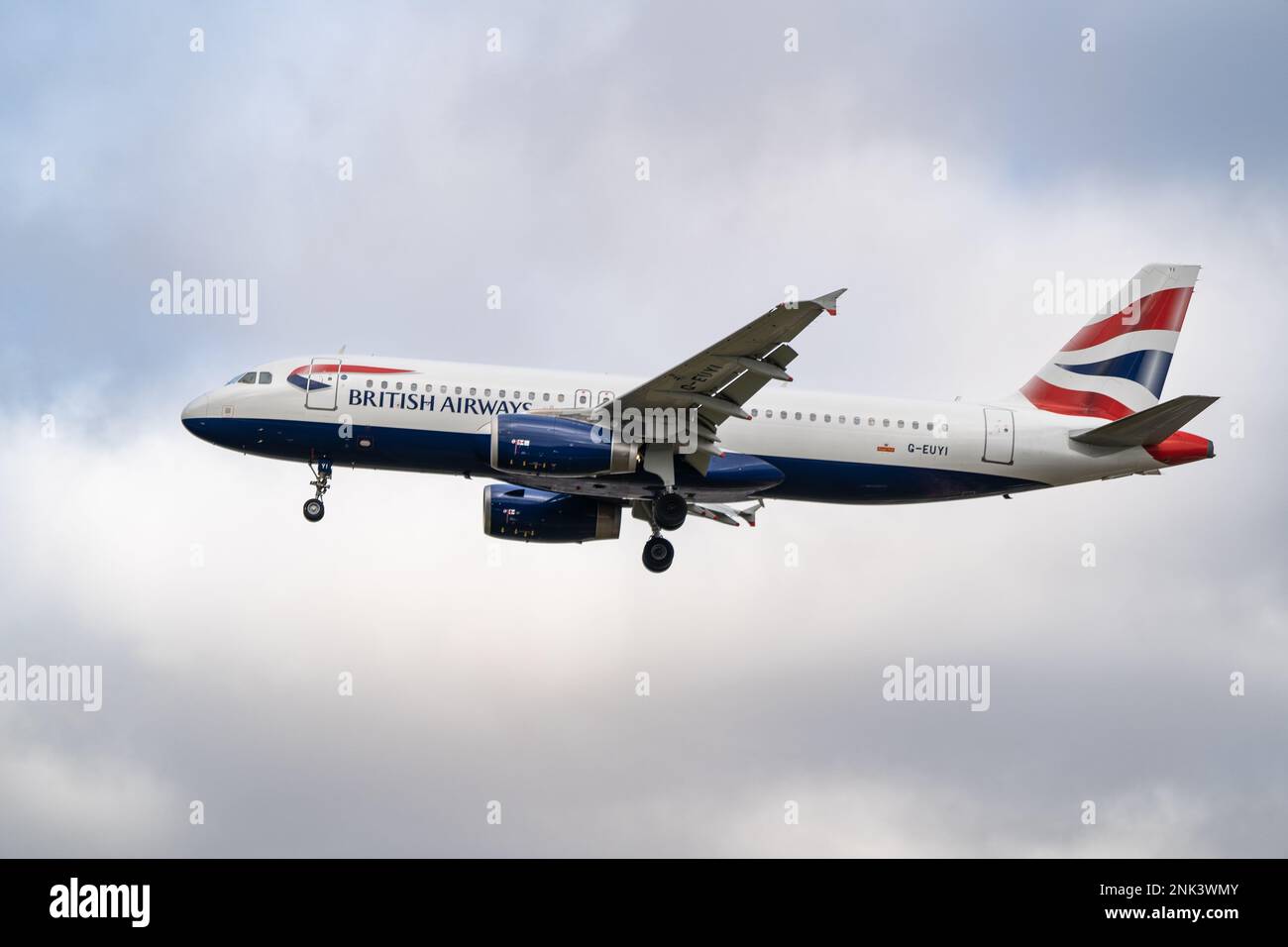 Heathrow Airport, London - February 20th 2023: British Airways Aircraft Landing Heathrow Airport ...