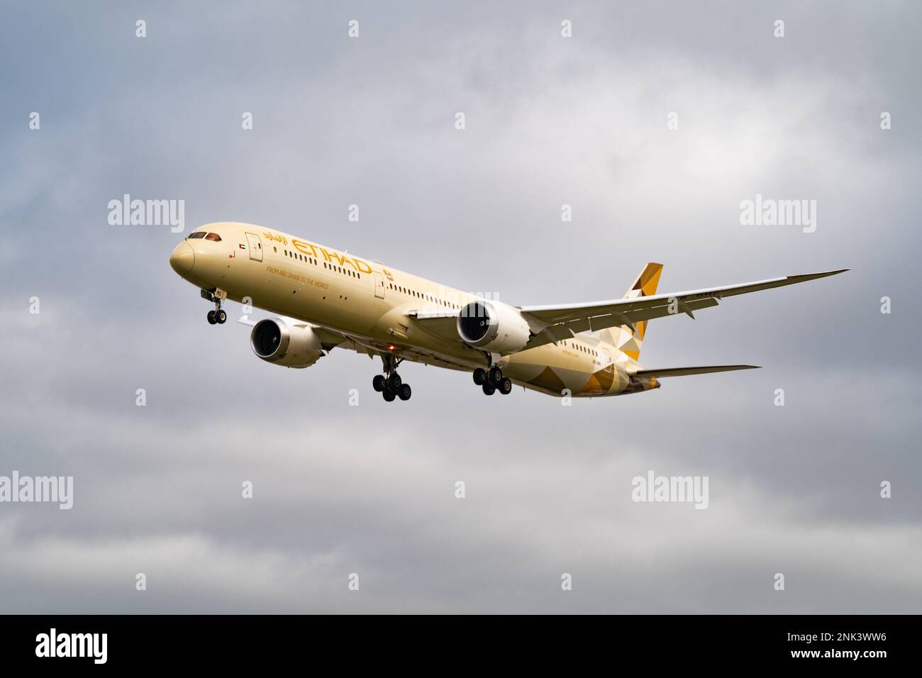 Heathrow, London - February 20th 2023: Etihad Airways Boeing 787-10 ...