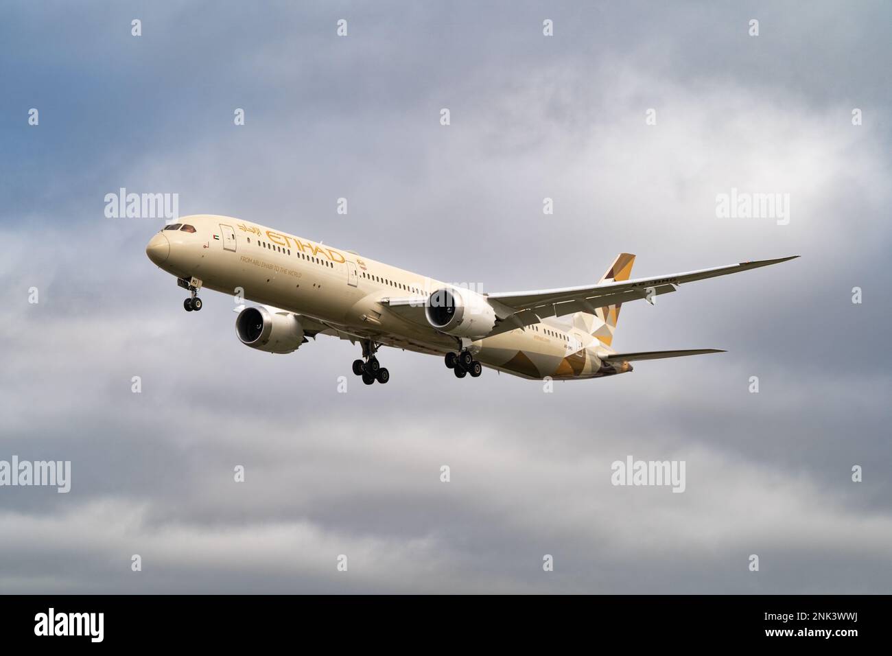 Heathrow, London - February 20th 2023: Etihad Airways Boeing 787-10 ...
