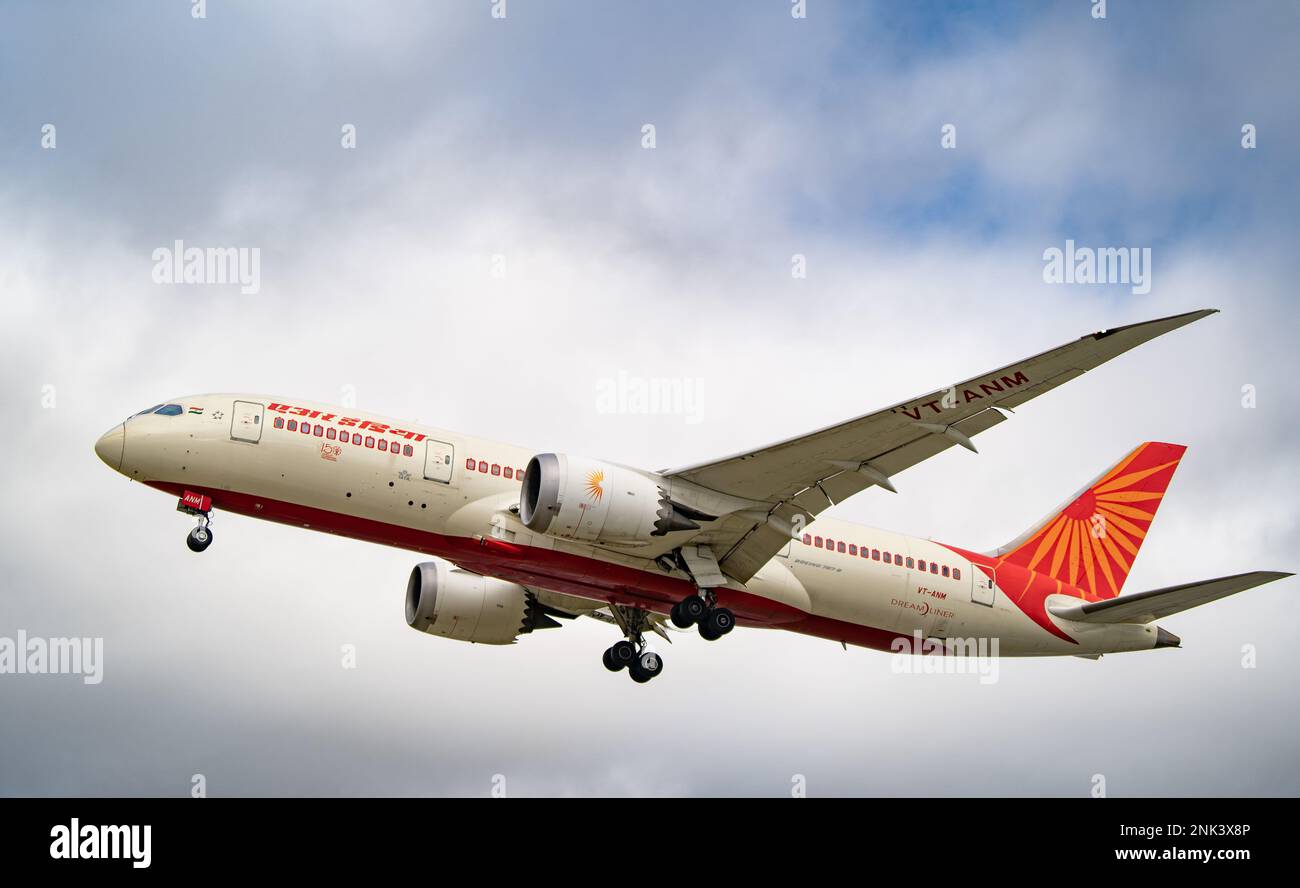 Heathrow, London - February 20th 2023: Air India Boeing 787-8 Final ...