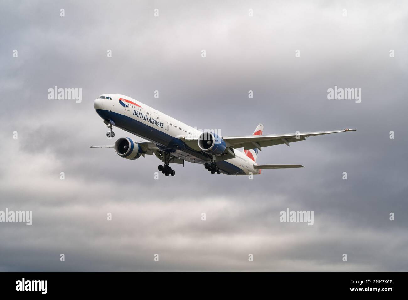 Heathrow Airport, London - February 20th 2023: British Airways Aircraft Landing Heathrow Airport ...