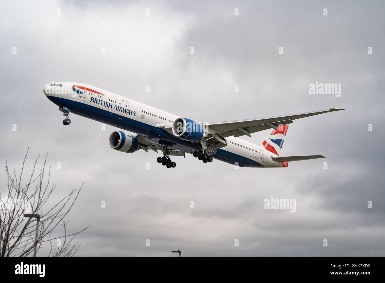 Heathrow Airport, London - February 20th 2023: British Airways Aircraft Landing Heathrow Airport ...