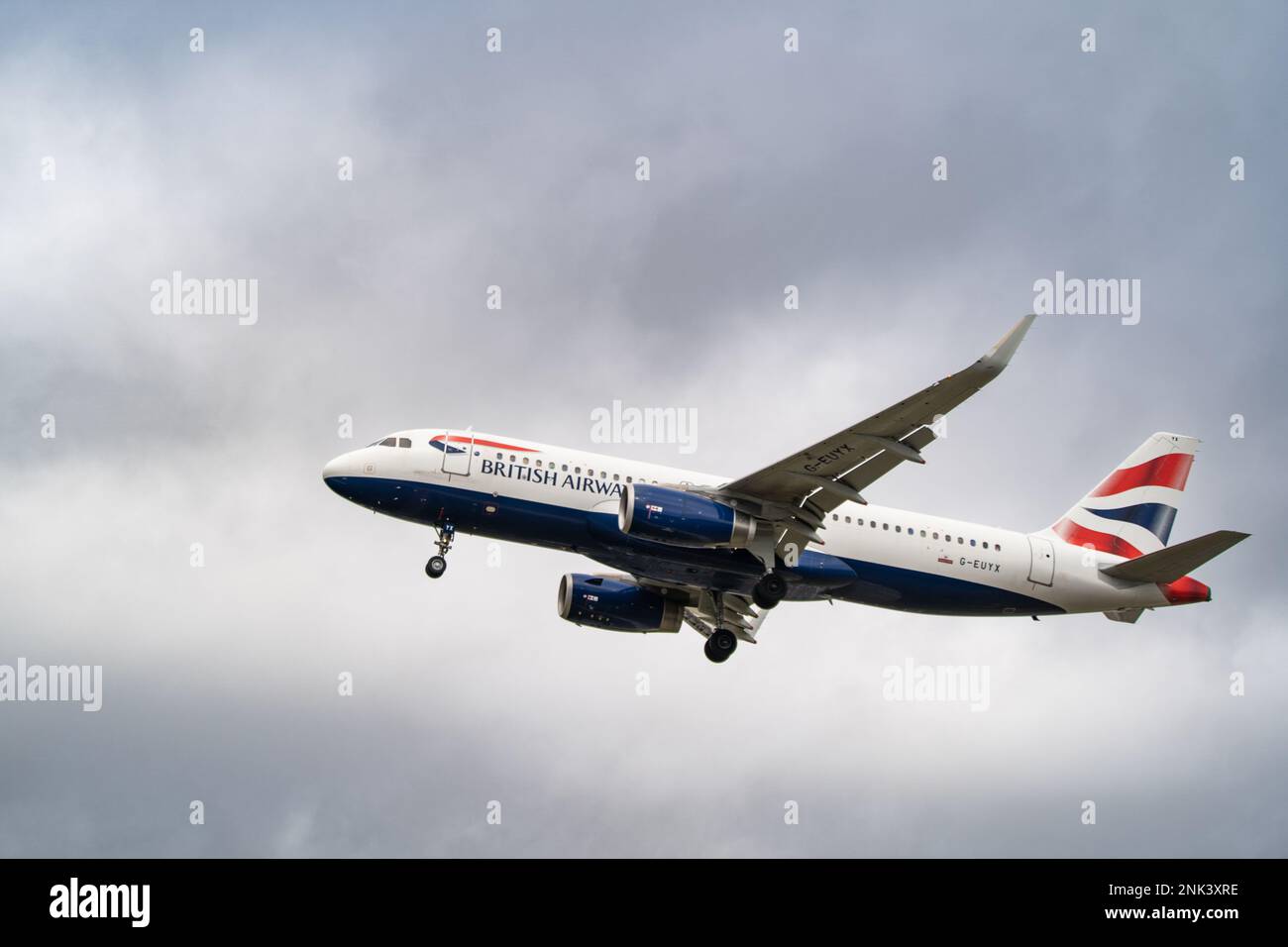 Heathrow Airport, London - February 20th 2023: British Airways Aircraft Landing Heathrow Airport ...