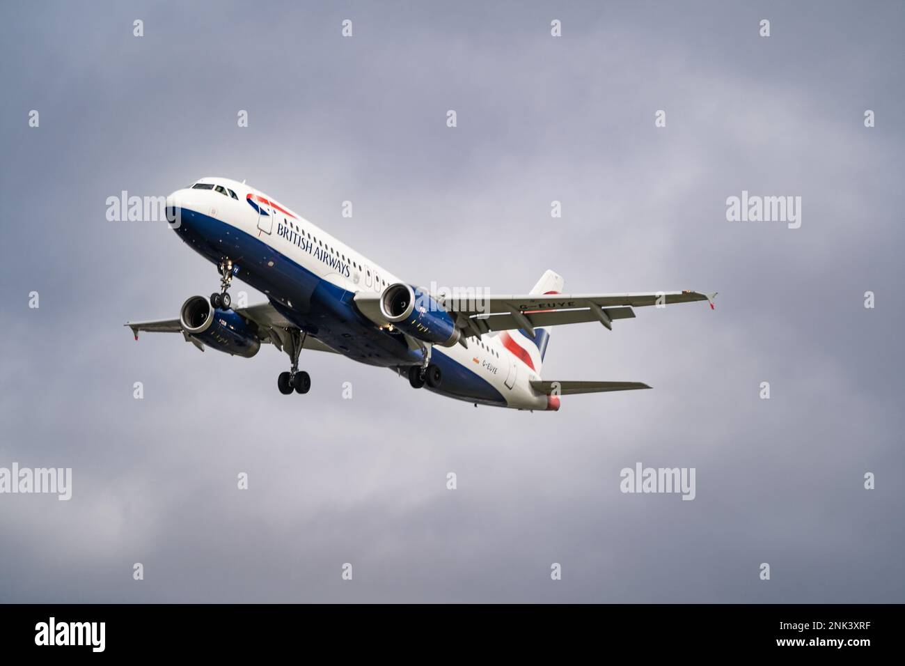 Heathrow Airport, London - February 20th 2023: British Airways Aircraft Landing Heathrow Airport ...