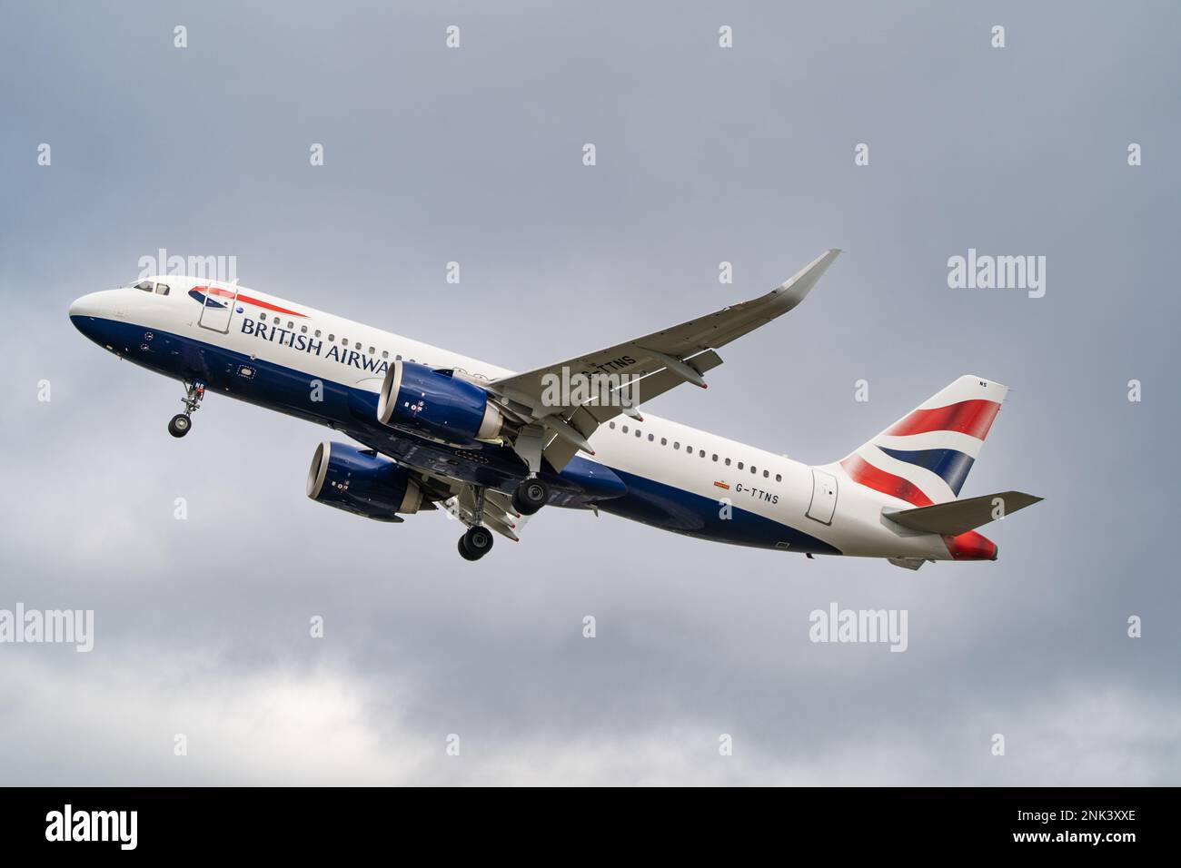 Heathrow Airport, London - February 20th 2023: British Airways Aircraft Landing Heathrow Airport ...