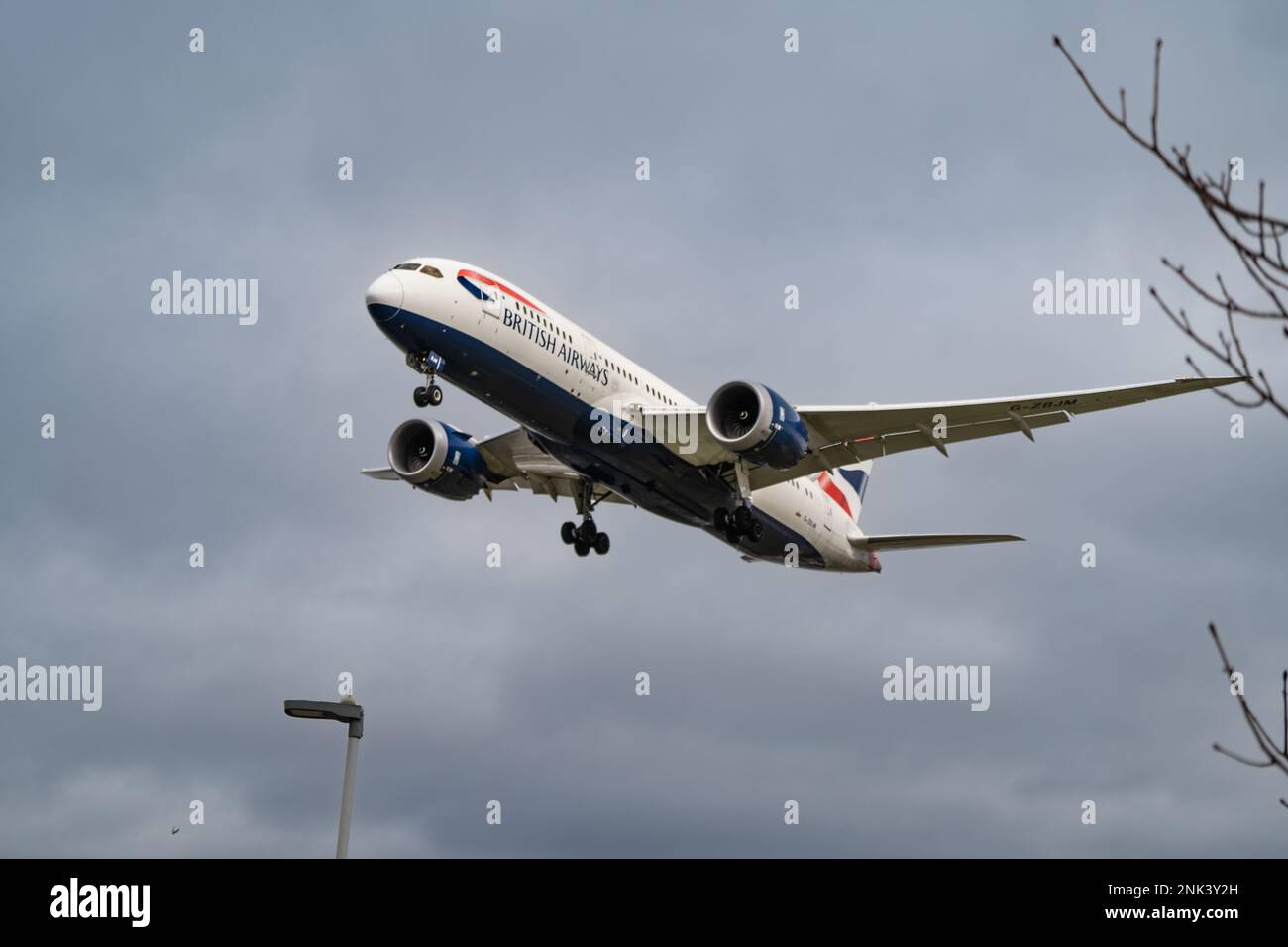 Heathrow Airport, London - February 20th 2023: British Airways Aircraft Landing Heathrow Airport ...