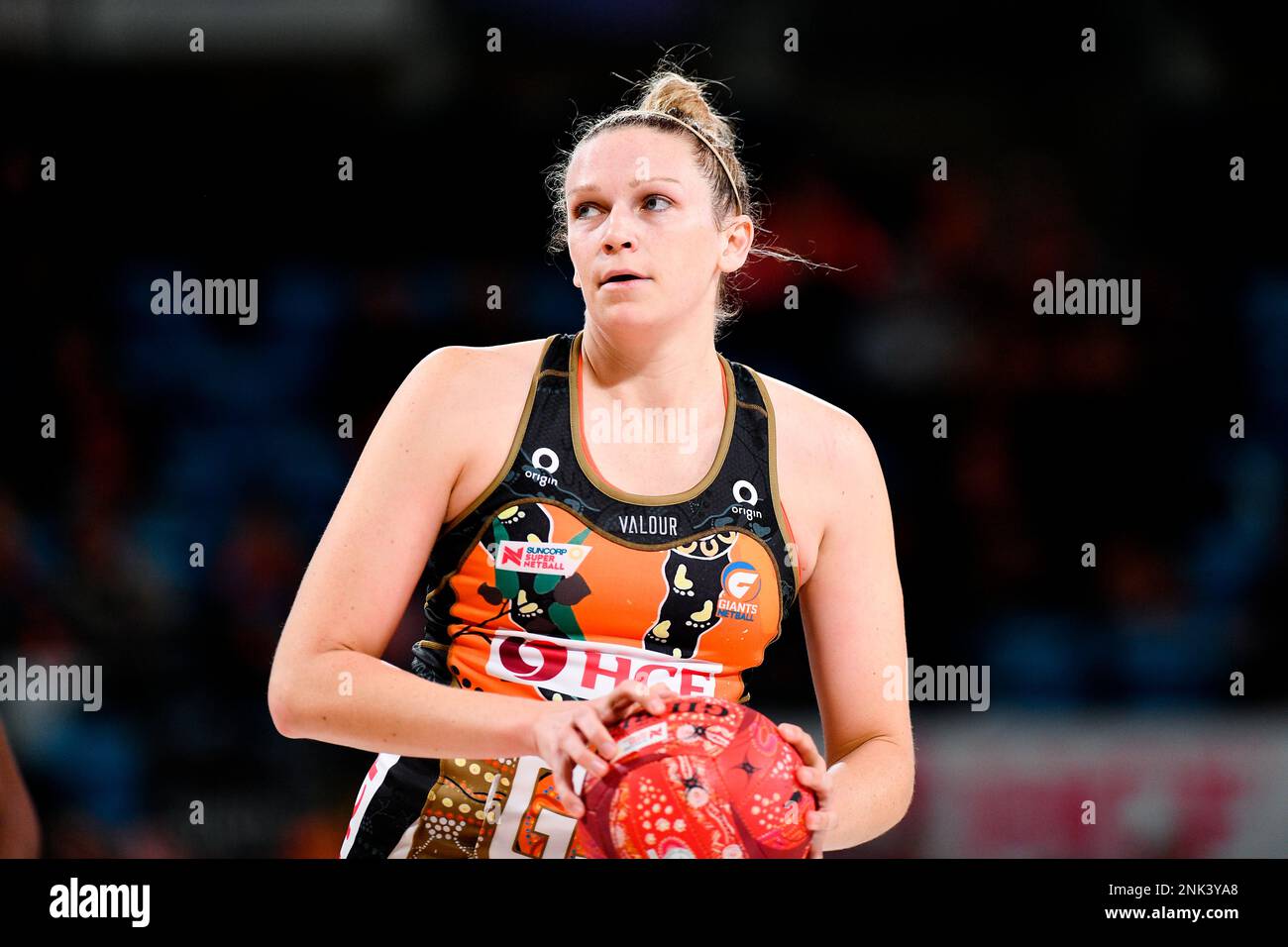 SYDNEY, AUSTRALIA - MAY 29: Jo Harten of the Giants Netball looks on ...