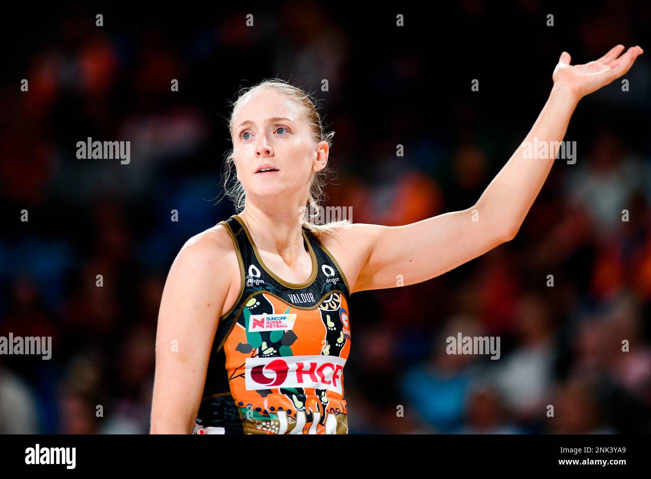 SYDNEY, AUSTRALIA - MAY 29: Maddie Hay of the Giants Netball looks on ...