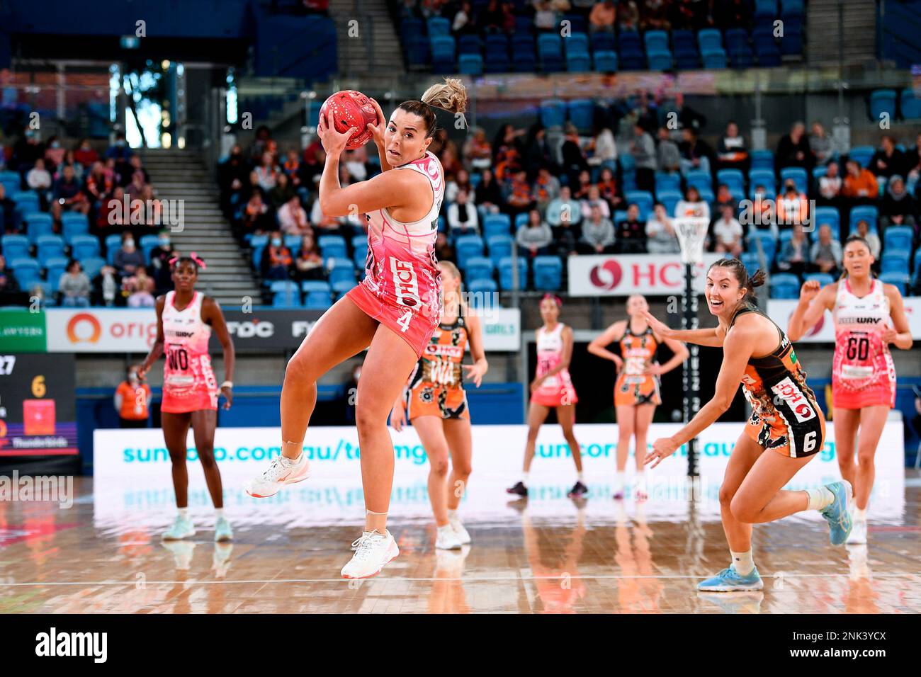 SYDNEY, AUSTRALIA - MAY 29: Elle McDonald of the Adelaide Thunderbirds ...