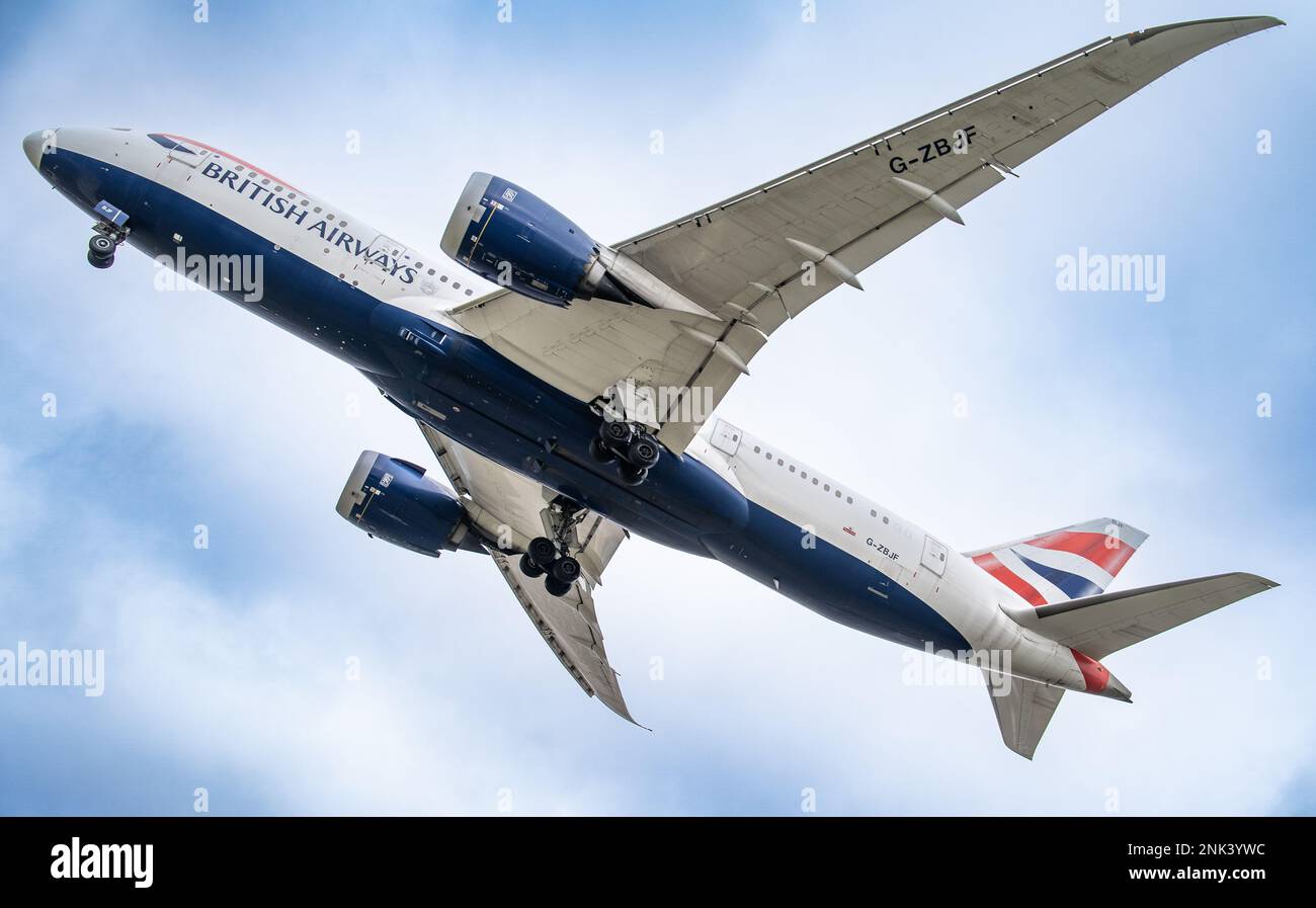 Heathrow Airport, London - February 20th 2023: British Airways Aircraft Landing Heathrow Airport ...