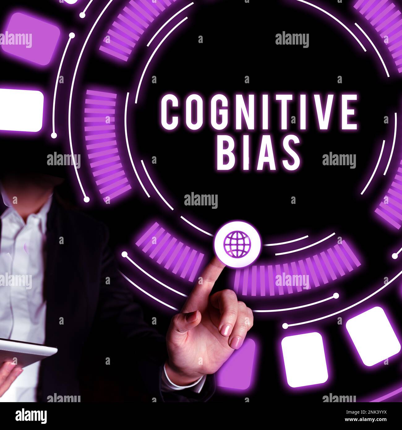 Sign displaying Cognitive Bias. Word Written on Psychological treatment ...