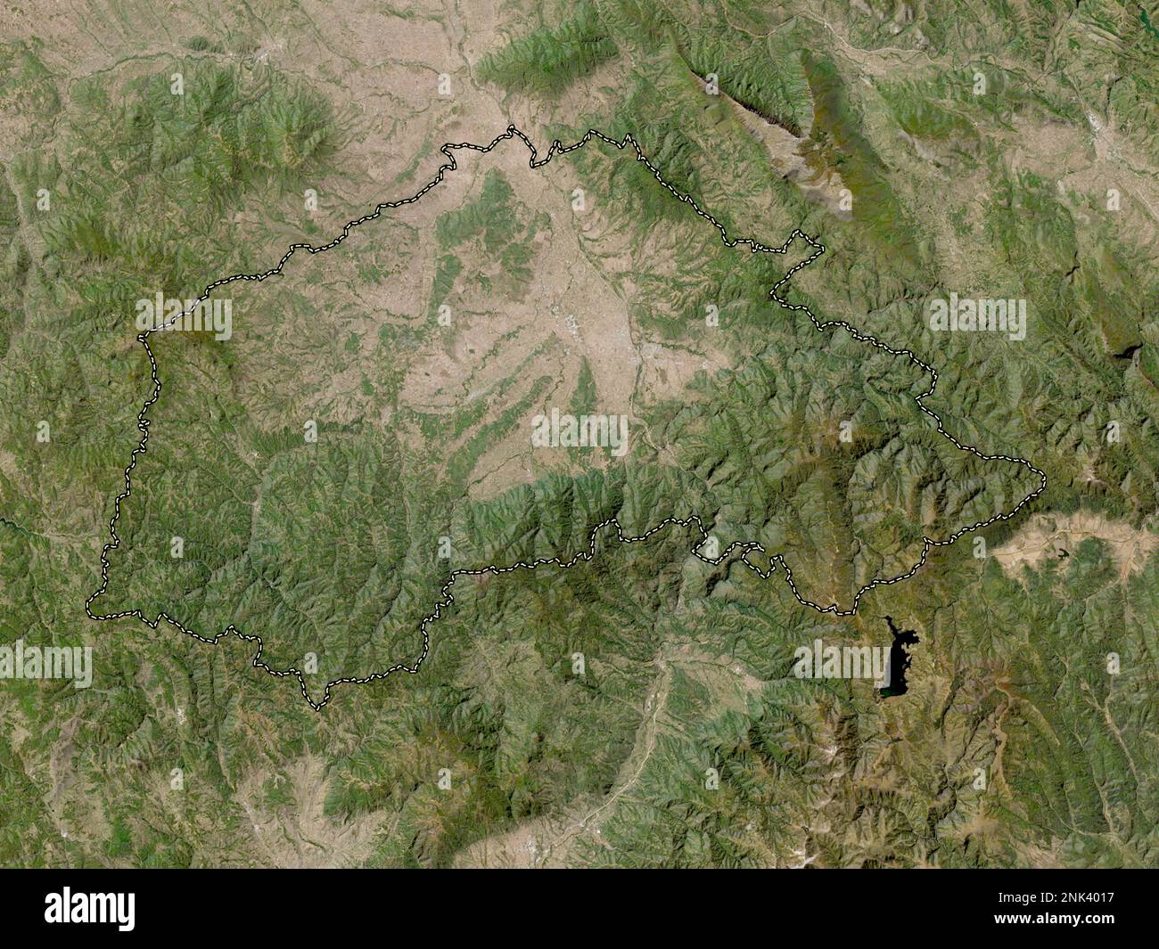 Jablanicki, district of Serbia. Low resolution satellite map Stock ...