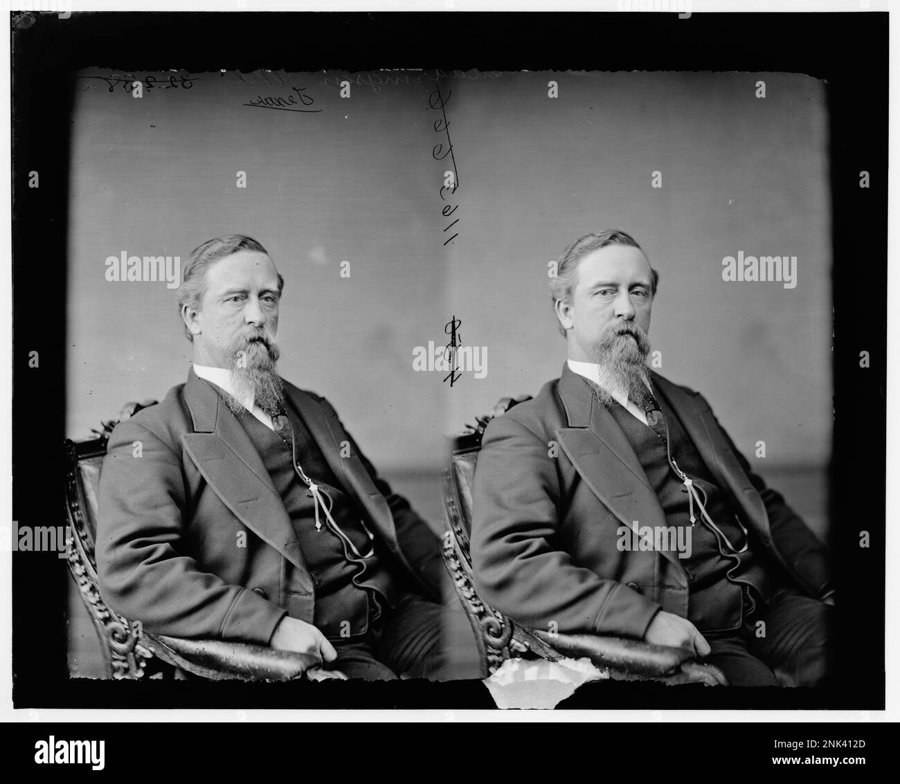 Portrait of R.M. Swearinger, a politician from Texas, featured in the ...