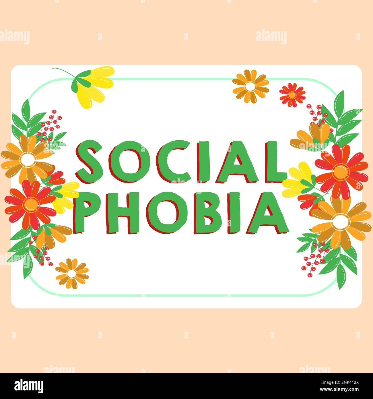 Text sign showing Social Phobia. Word Written on overwhelming fear of ...