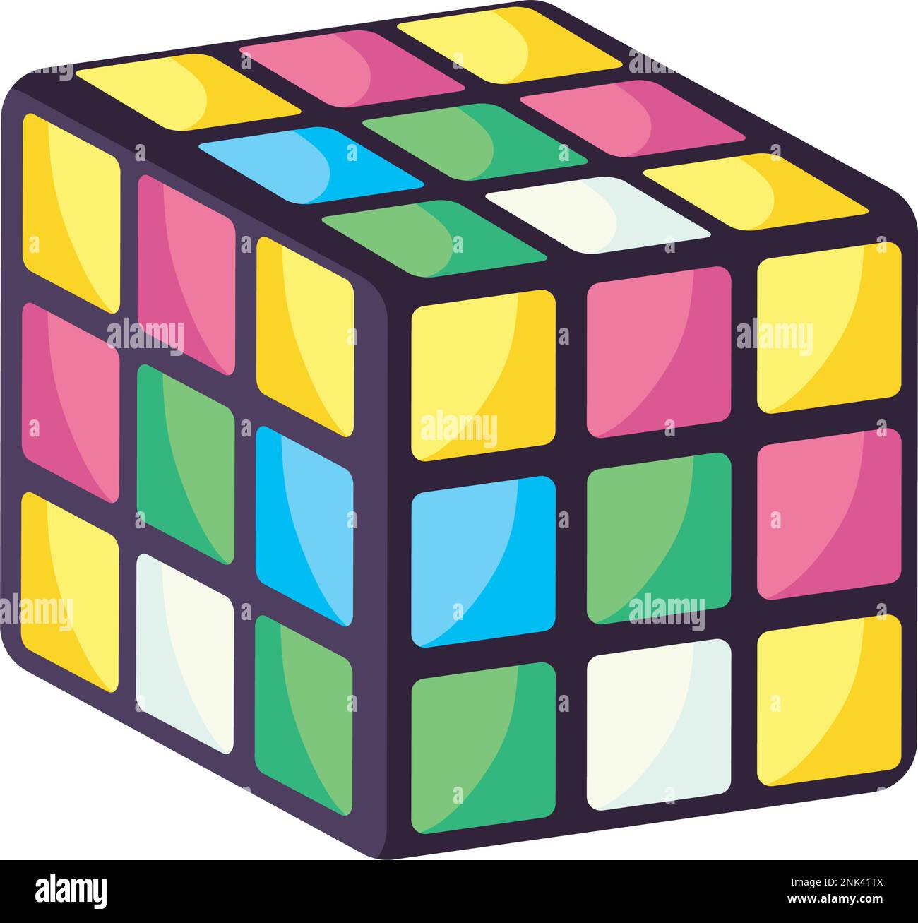 Solved cube Stock Vector Images - Alamy