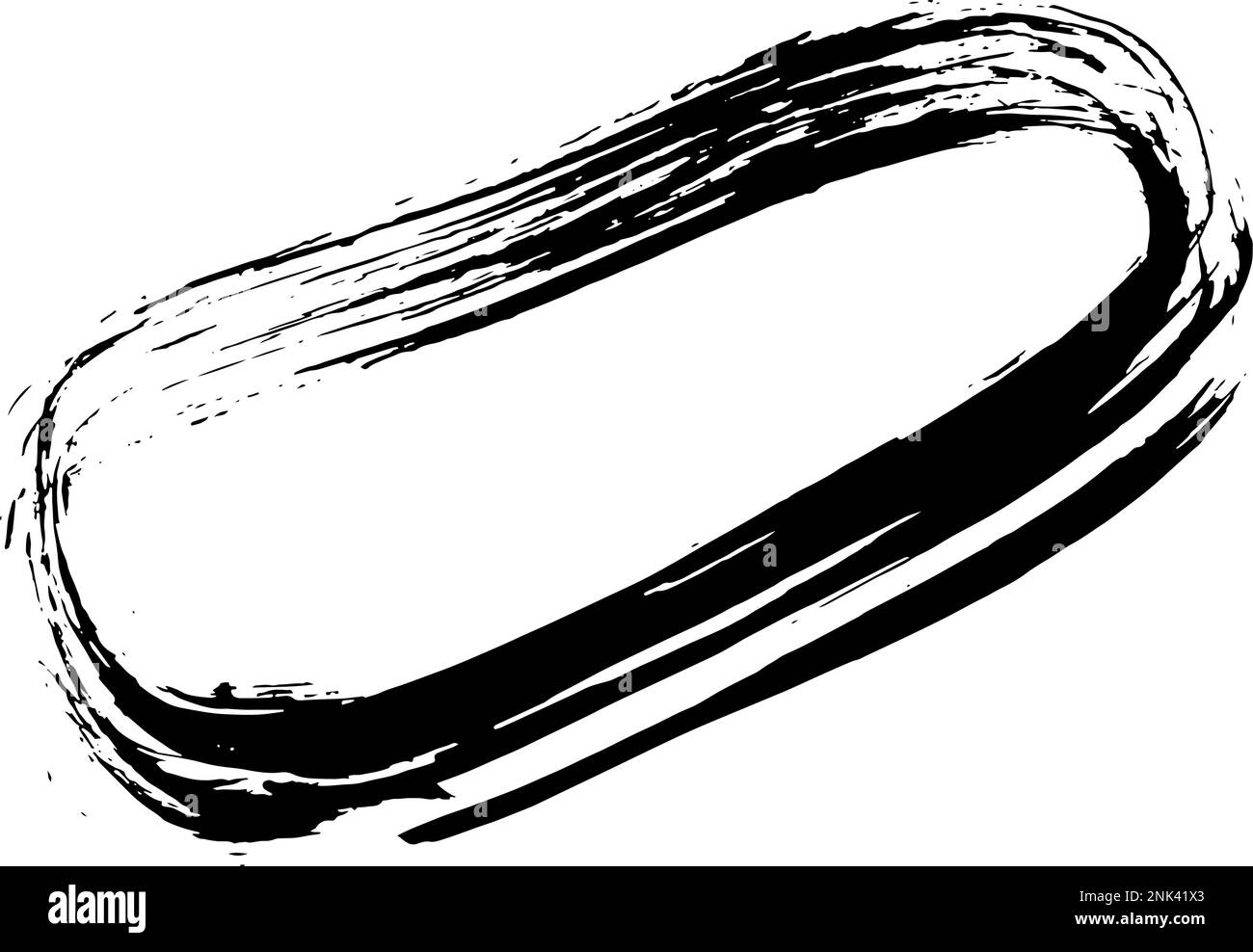 Ink Dry Brush Grunge Free Hand Frame Stock Vector Image & Art - Alamy