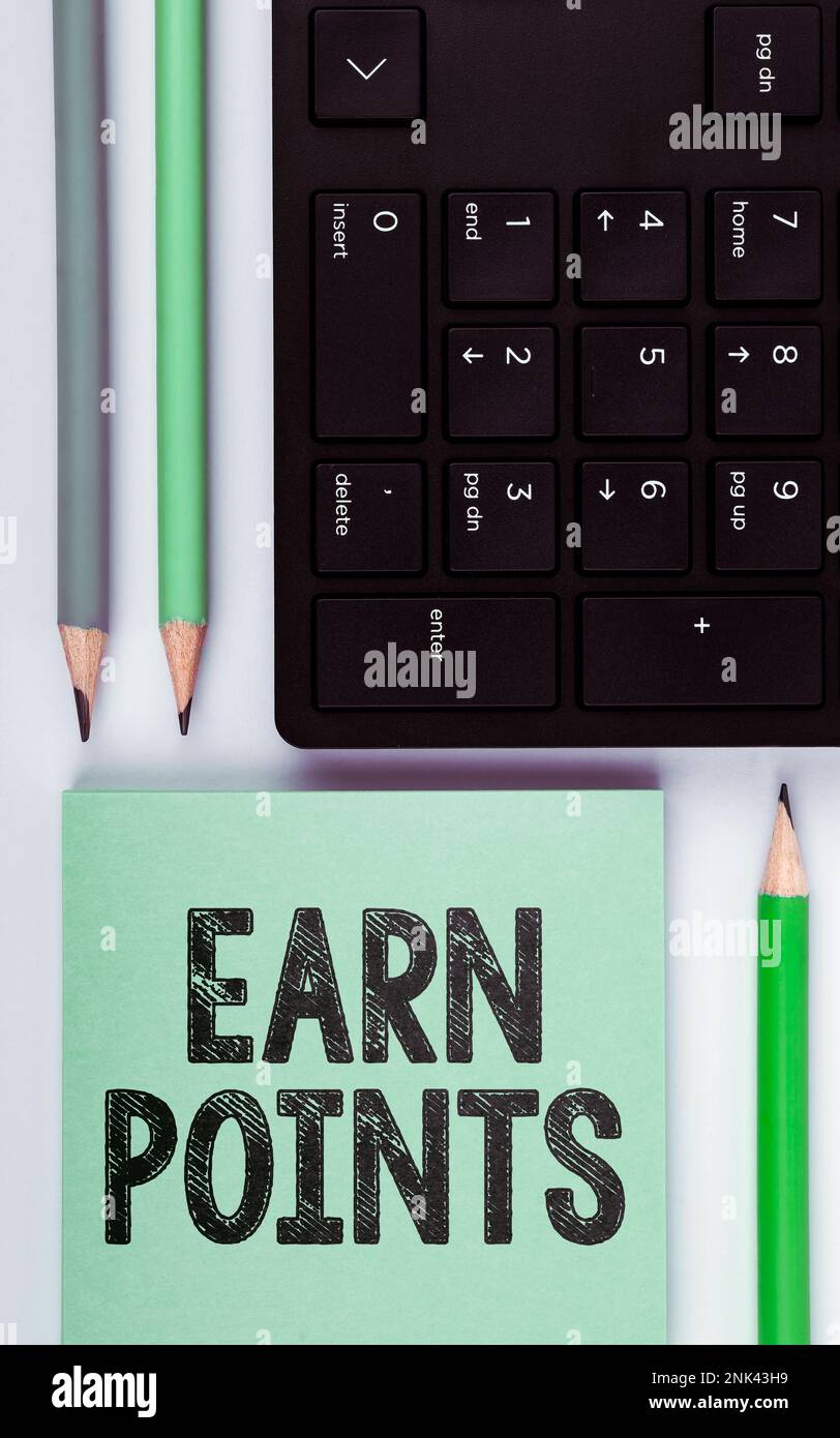 Inspiration showing sign Earn Points. Business showcase to get praise ...