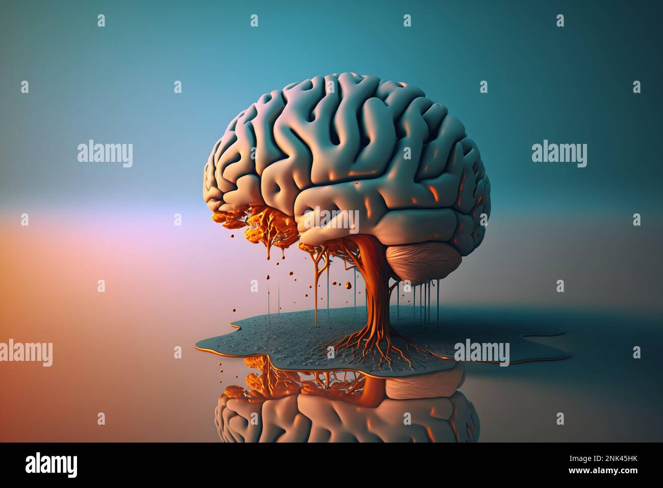 Melting brain hi-res stock photography and images - Alamy
